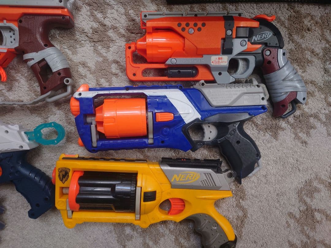 ナーフ銃7丁 （おまけ2丁合計で９丁）標的3種 弾新品340発 NERF