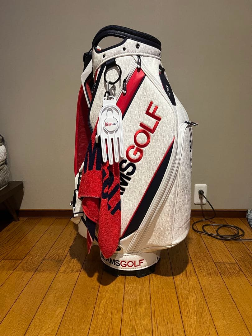 BEAMS GOLF キャディバッグ 2 現行モデル　ウッド3点とパターカバー付