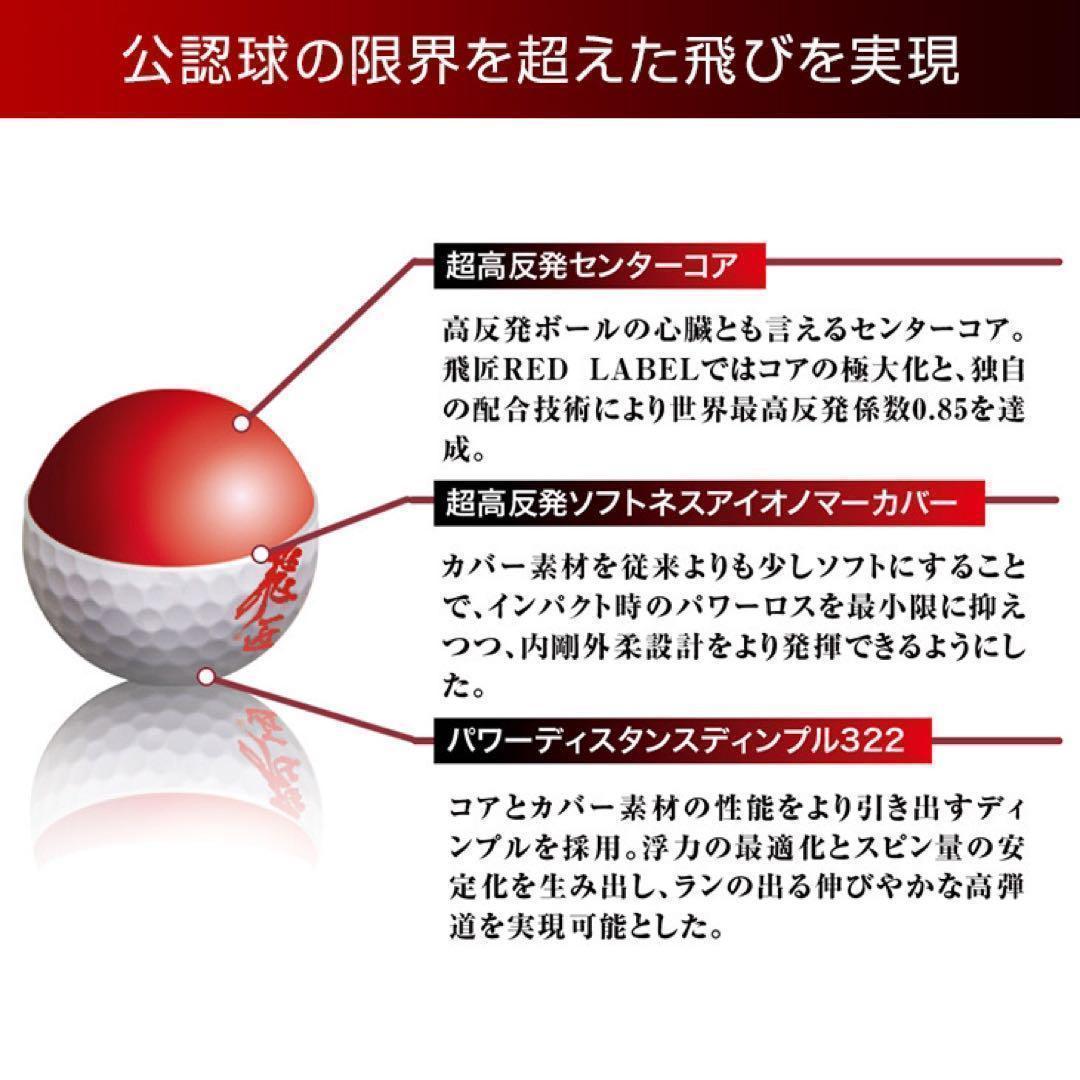 ★大好評 世界最高反発でさらに飛ぶ! ワークスゴルフ ニュー飛匠レッドラベル 極