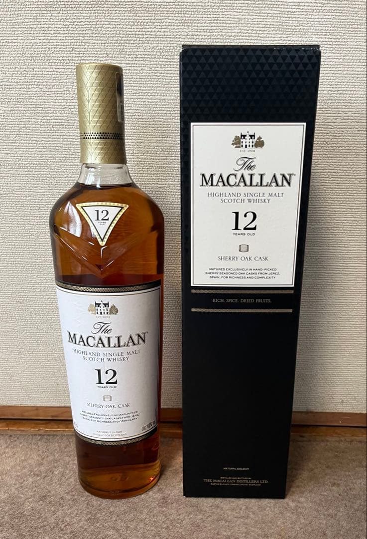 【新品 未開封】The Macallan 12年 シェリーオークカスク箱付き