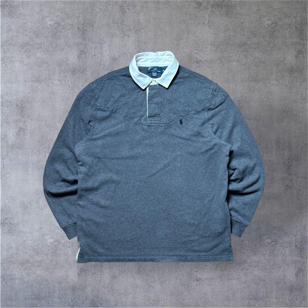 Polo Ralph LaurenラガーシャツスウェットトレーナーXL裏起毛　灰