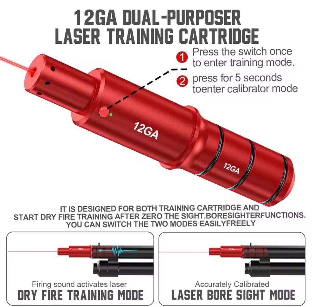 レーザーボアサイター 12GA 射撃 トレーニング機能付 受光ターゲット セット