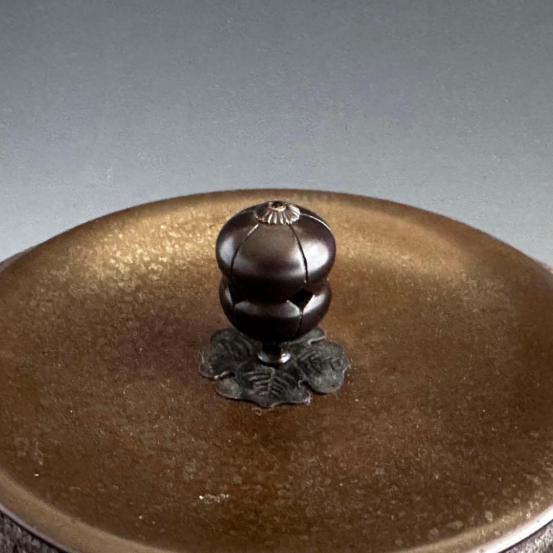 茶道具　瓢釜　金森紹栄　共箱　未使用品　炉釜　茶釜　茶の湯釜　茶会　稽古　鋳物