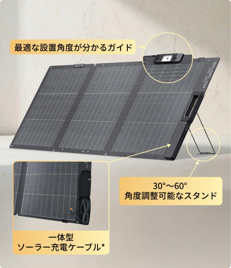 EcoFlow（エコフロー）160W軽量両面ポータブルソーラーパネル