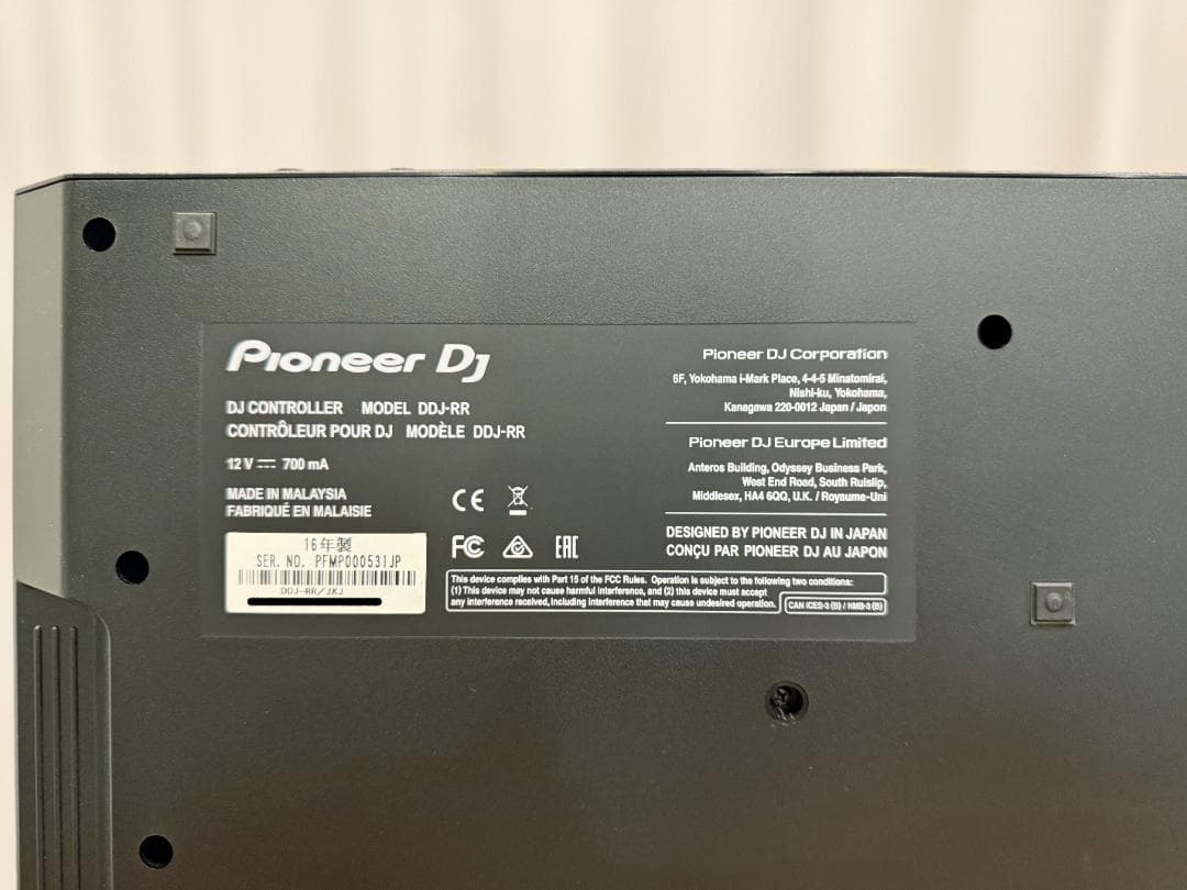 超美品 Pioneer DJ DDJ-RR DJコントローラーセット ケース付き