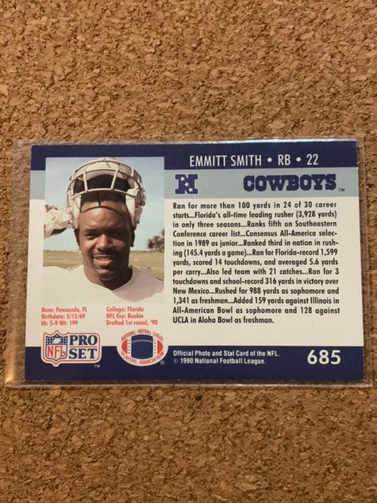 NFL COWBOYS EMMITT SMITH ルーキーカード