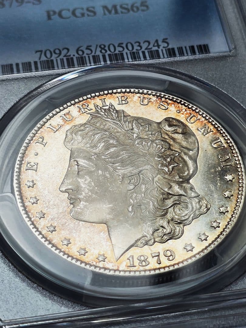 アメリカ1879 モルガンダラー ディーププルーフライク銀貨 PCGS MS65