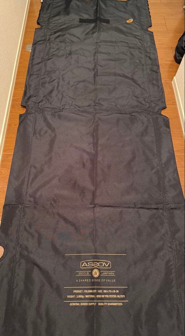 アウトドア寝具 AS2OV FOLDING COT 2WAY BLACK