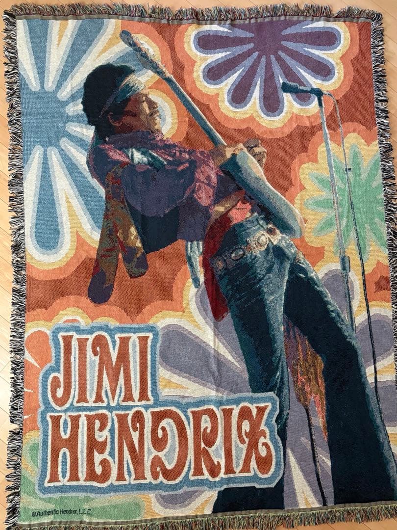【希少】ジミ・ヘンドリックス フリンジ付きラグマット　JIMI HENDRIX