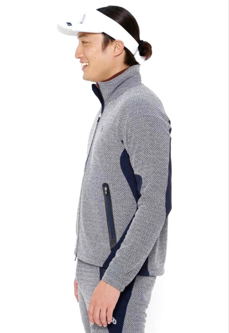 【未使用級】23年モデル　パーリーゲイツ　ダイヤニットジャガードブルゾン　5