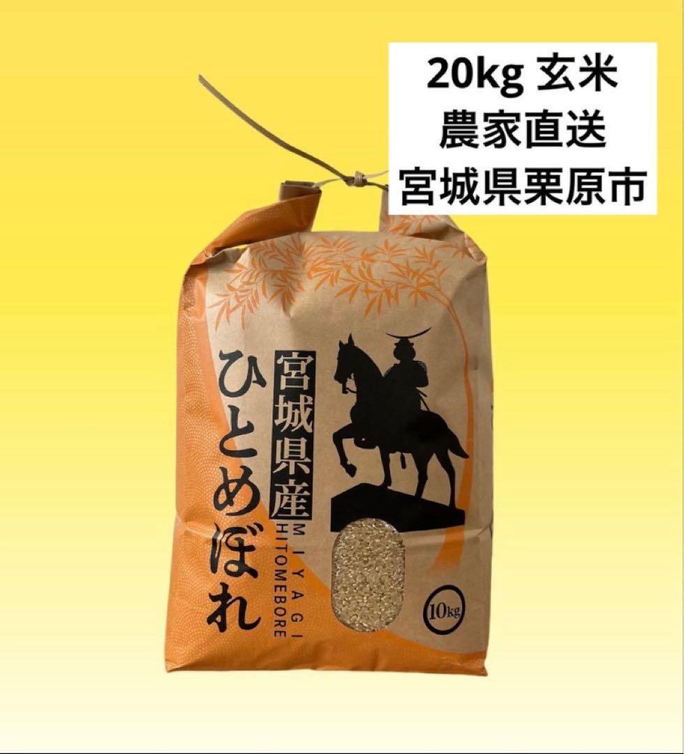 【農家直送】令和7年　宮城県栗原市産 ひとめぼれ 玄米20kg 環境保全米