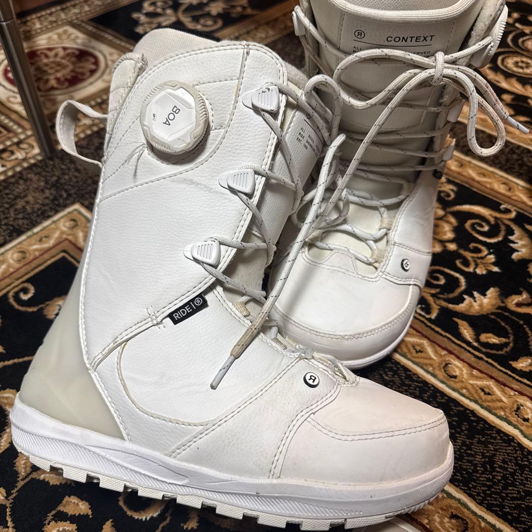 RIDE CONTEXT ホワイト スノーボードブーツ 24cm