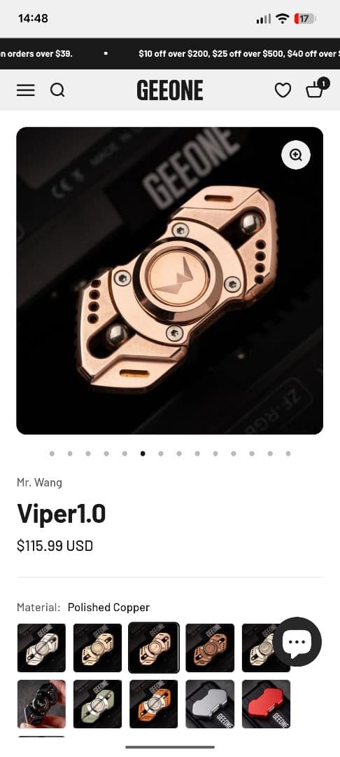 み*れ様 「正規品」Mr.Wang Viper　フィジェットトイ　ハンドスピナー