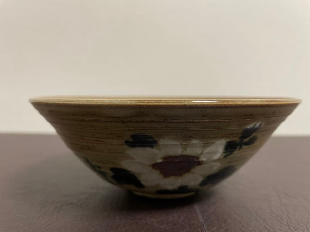 永楽善五郎　即中斎　合作　菊絵茶碗　共箱　即中斎　書付　茶碗　茶道具