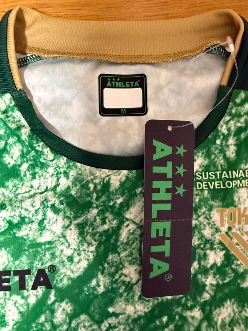《非売品》【タグ付】東京ヴェルディ プラクティスシャツ MサイズATHLETA