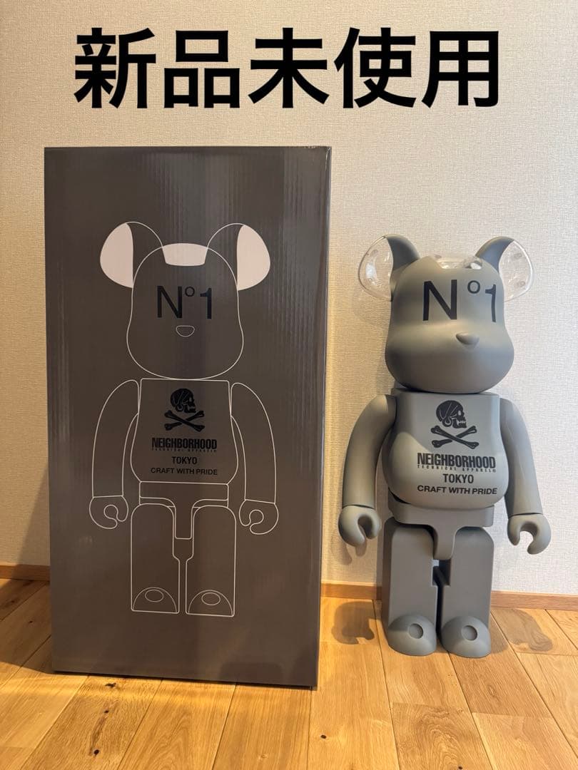 【新品未使用】BE@RBRICK NEIGHBORHOOD GRAY 1000％