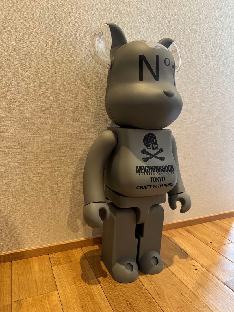 【新品未使用】BE@RBRICK NEIGHBORHOOD GRAY 1000％
