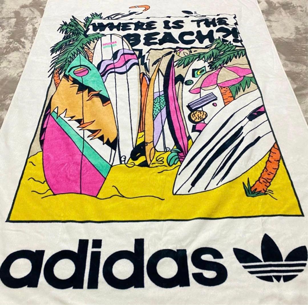 希少　廃盤品　adidas Originals 大判ビーチタオル アディダス