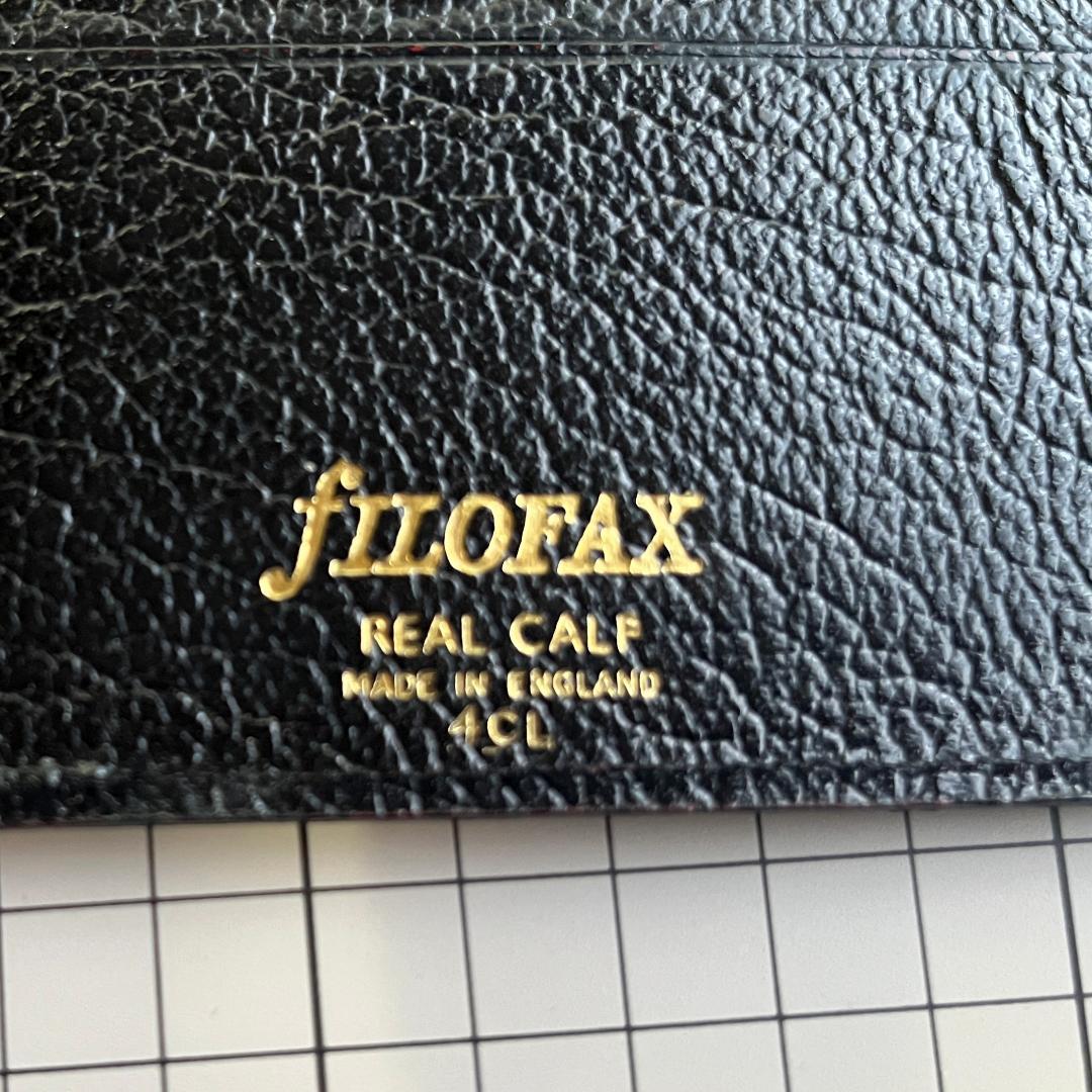 Filofax 4CL 本革 リフィル用バインダー 黒