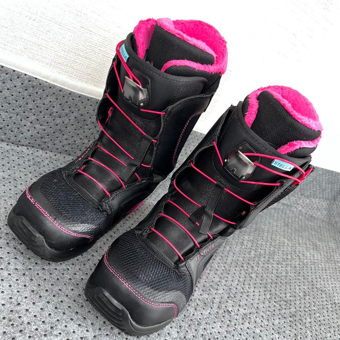 5回使用 レディース 23.5cm STELLA FEATHER スノボブーツ