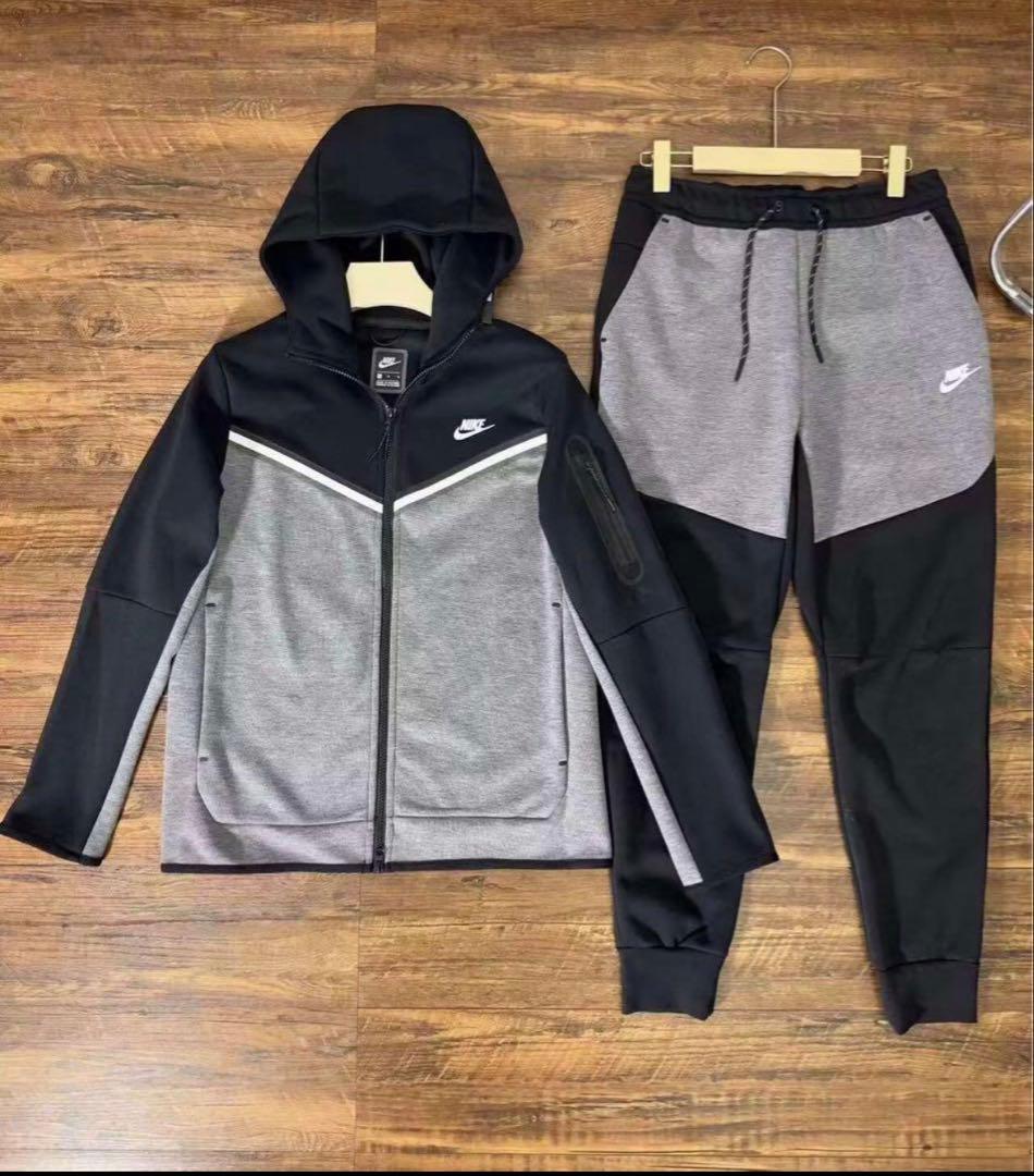 海外限定 Nike ジャージ上下セット ブラック/グレー**M**