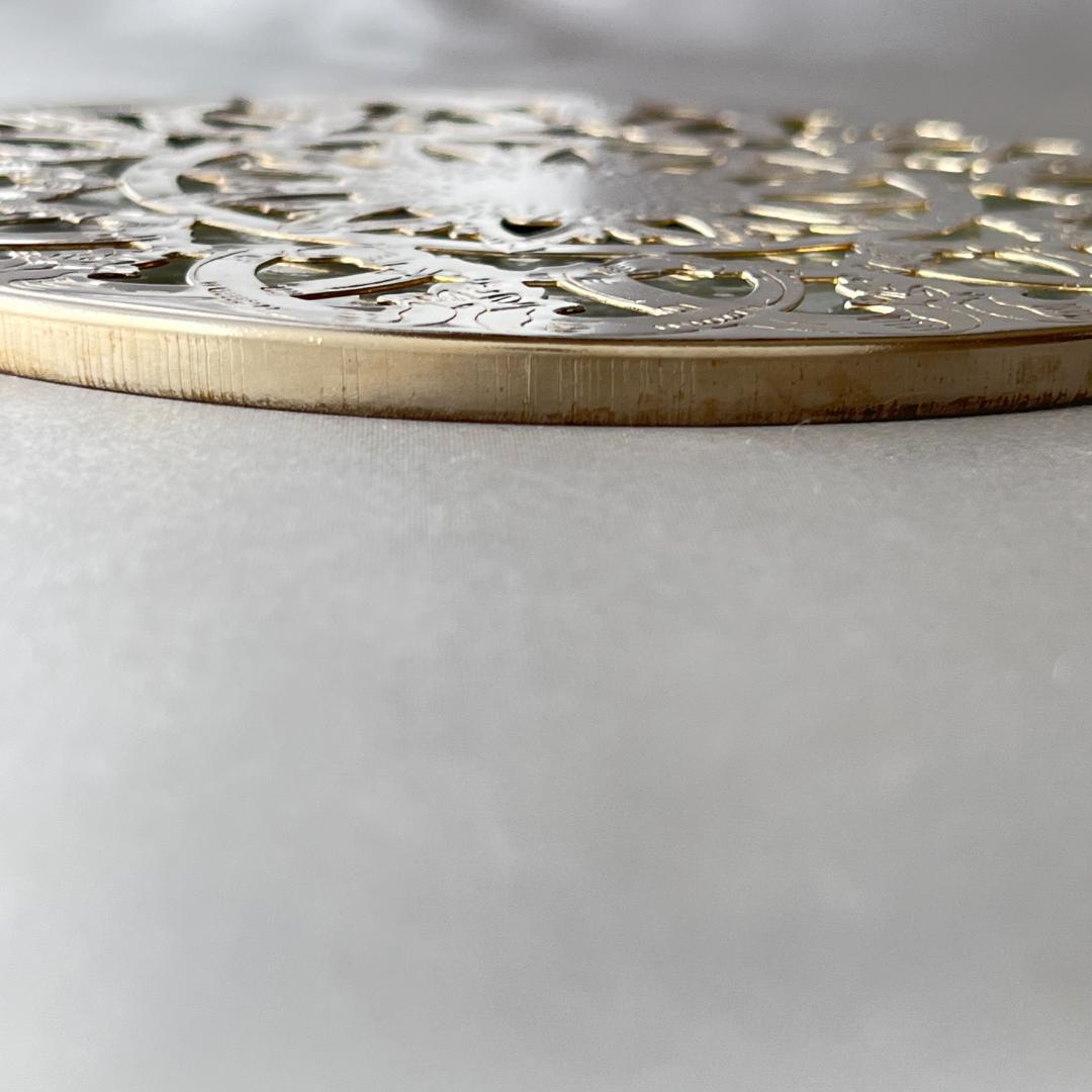 ティーセンター 【シルバープレート / ガラス】 15cm ティーポット敷