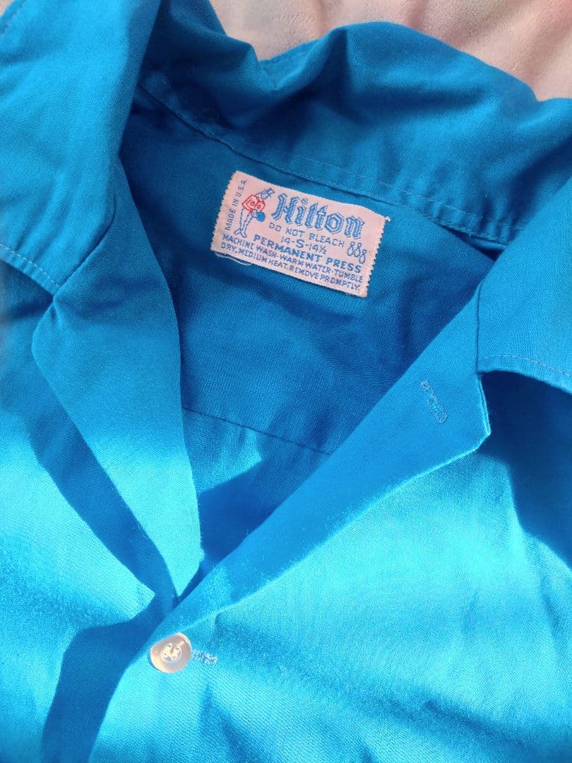 60s後半〜 70s USA製 Hilton ヴィンテージ ボウリングシャツ