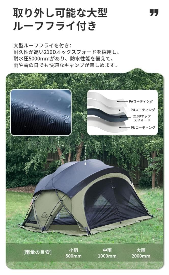 G-TENT-M200-TC ダークグリーン