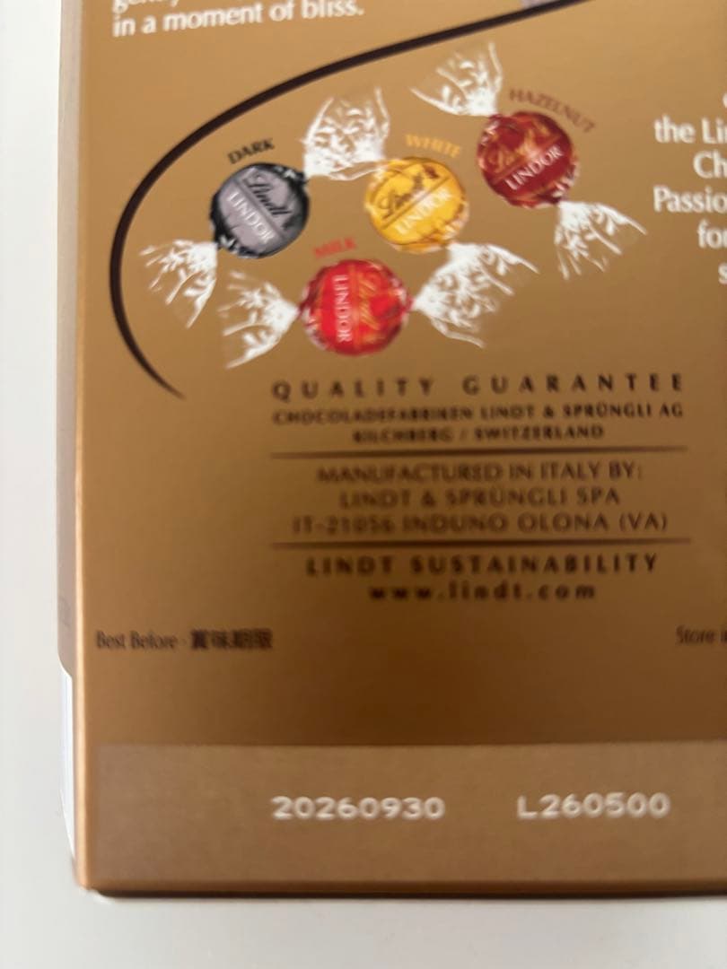 Lindt LINDOR アソートボックス 500g 3個セット