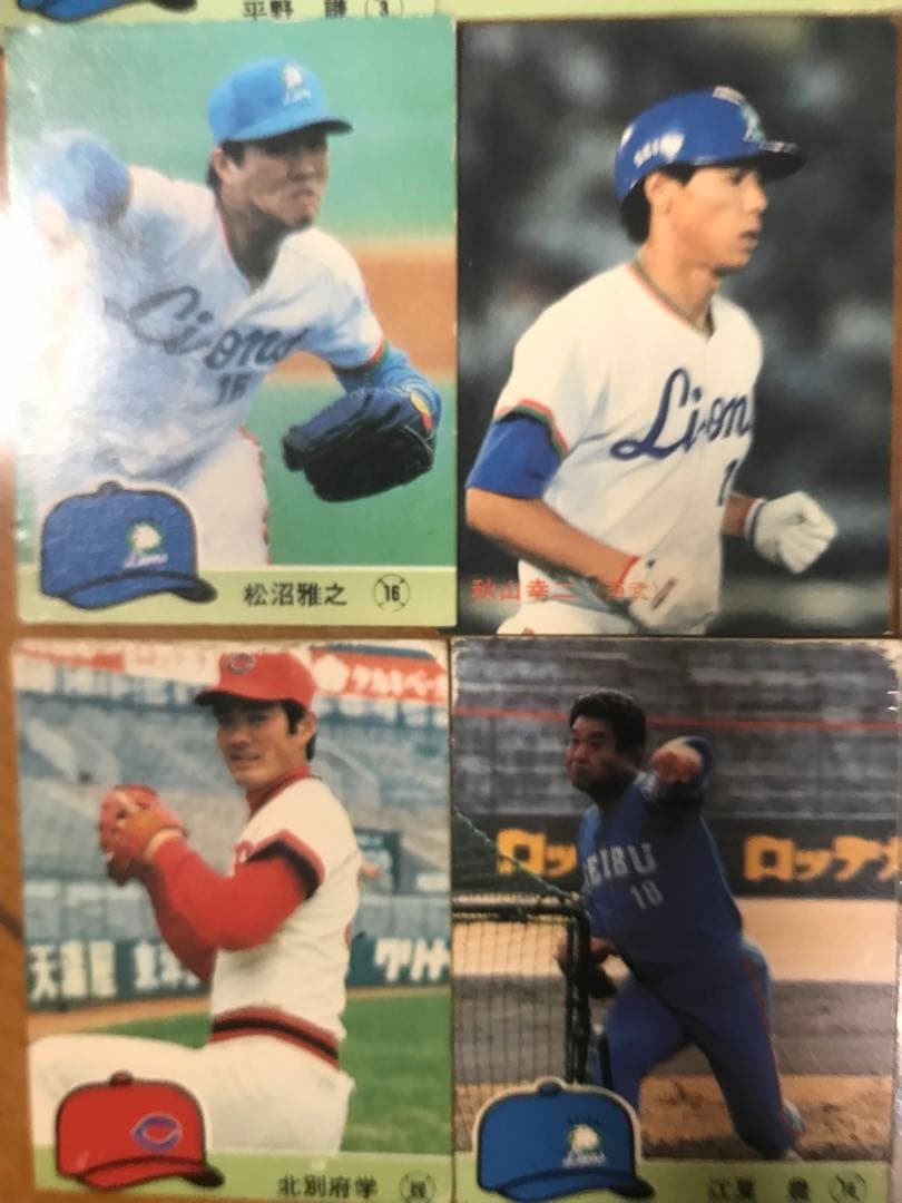 【昭和レトロ】プロ野球チップスカード84、86、87、88計23枚