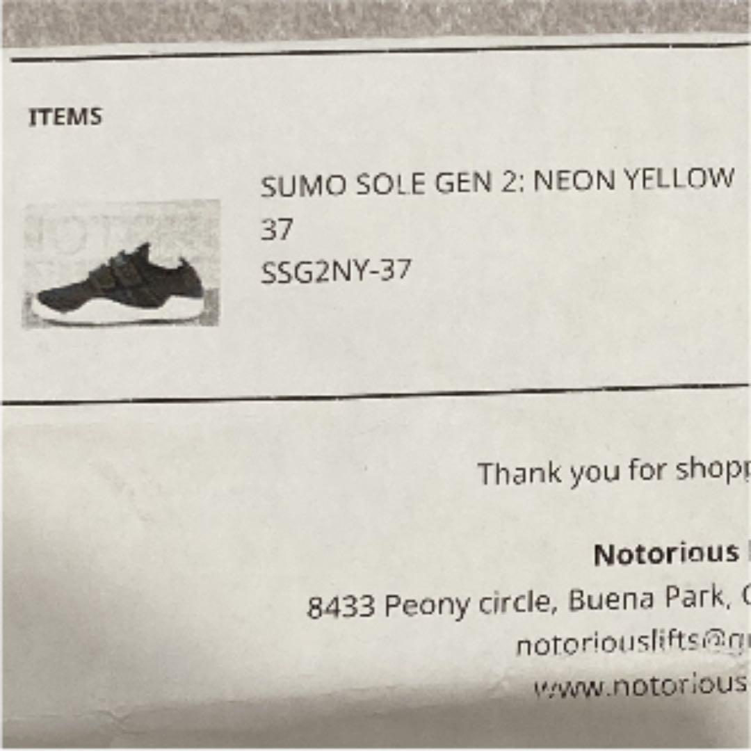 SUMO SOLE GEN２:NEON YELLOW