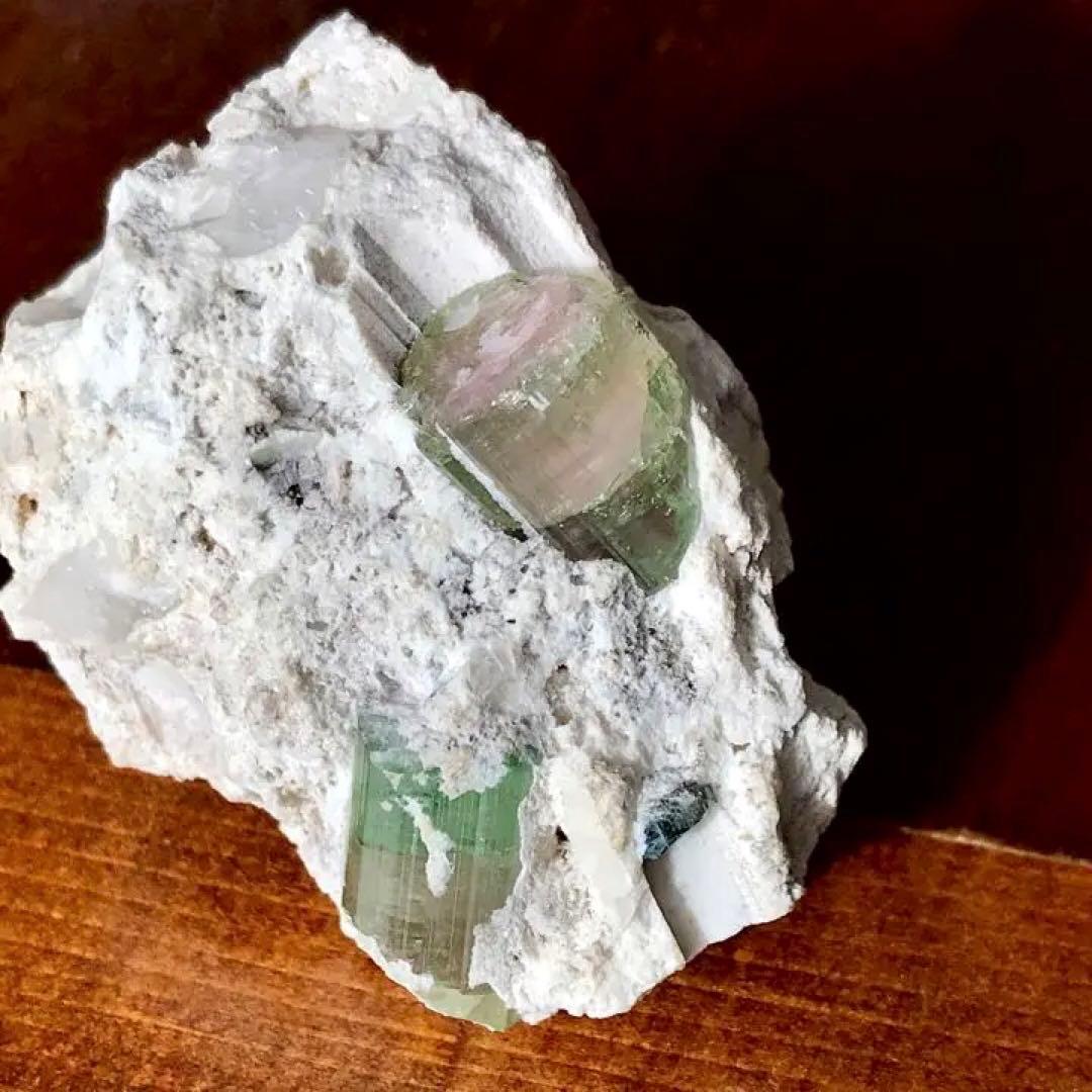 ウォーターメロントルマリン 原石 バイカラートルマリン トルマリン 鉱物標本