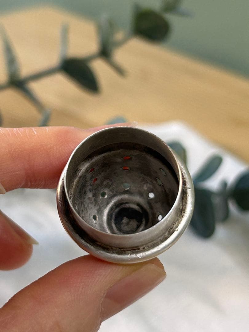 1803年イギリス製アンティーク　純銀調味料入れ