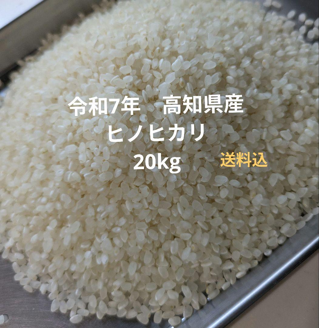 ヒノヒカリ　20kg　令和7年　高知県産　送料込　精米