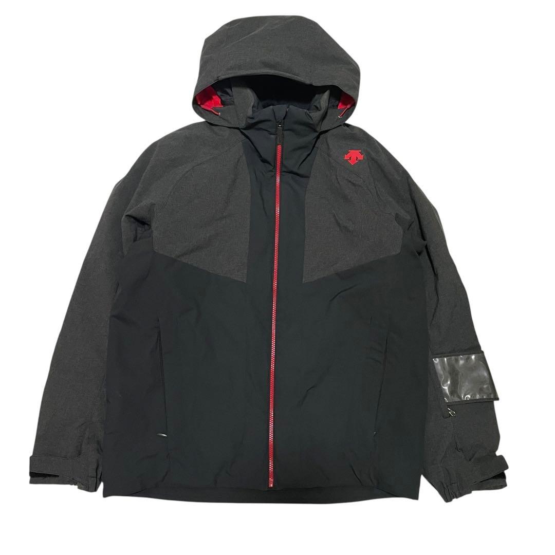 DESCENTE レッド ブラック スキーウェア 上下セット M