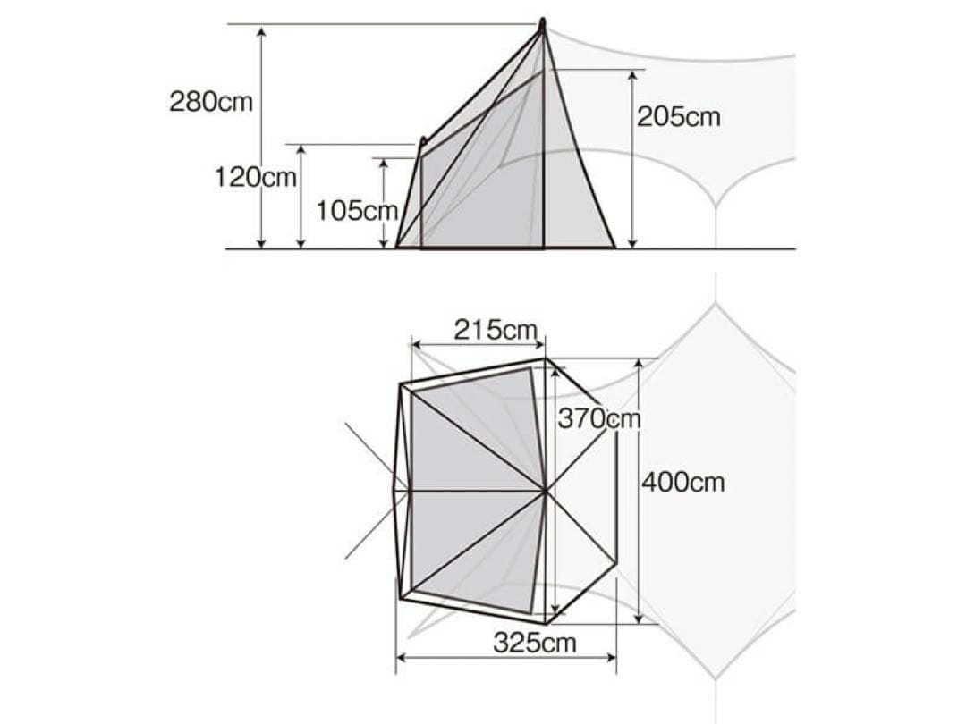 スノーピーク peak 2022春限定雪峰祭 タープエクステンション4