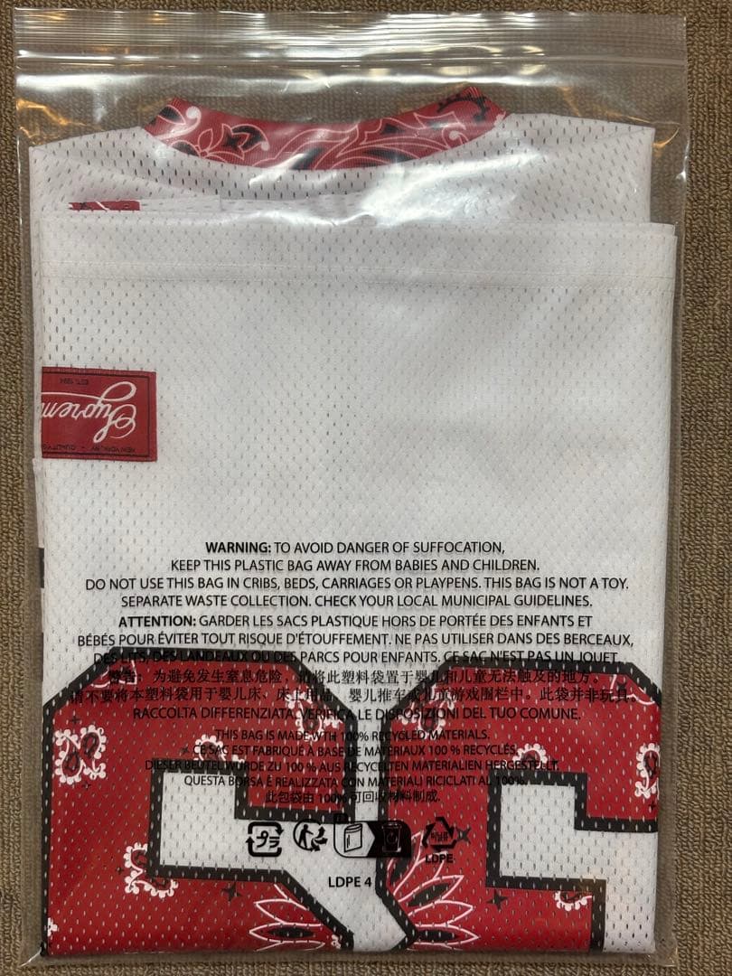 シャツ Supreme Bandana Football Jersey WHITE