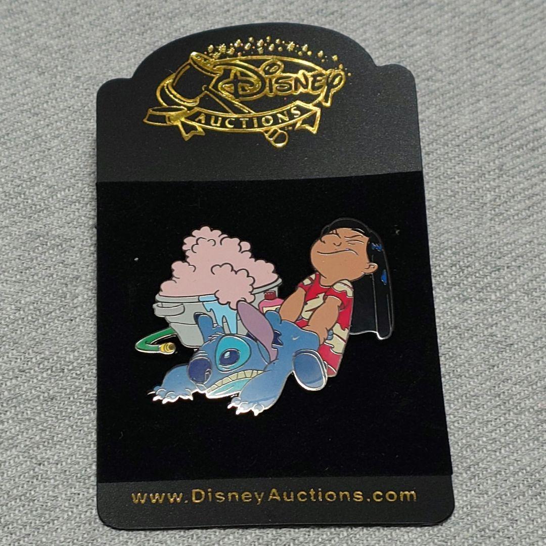 【レア】DisneyAuctions リロ&スティッチ お風呂① ピンバッジ