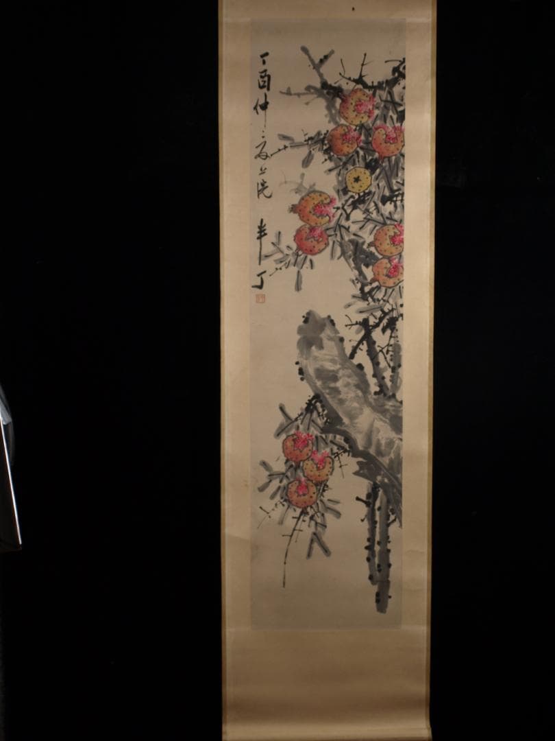 中国近時代の女画家　陈半丁作　紙本　激安骨董品 古美術 DE606B3-2