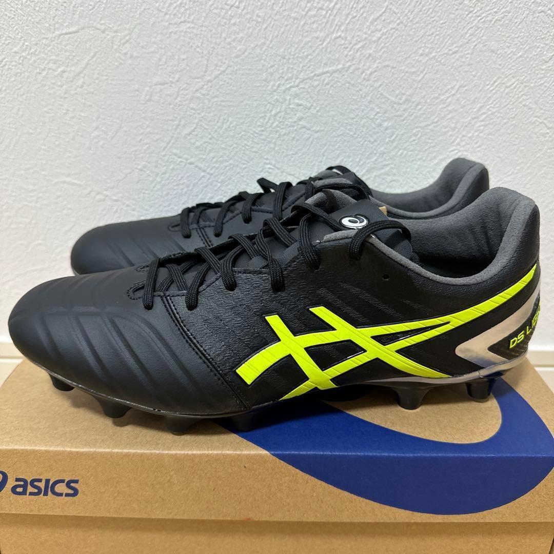 新品　asics DS LIGHT サッカー　スパイク　黒　黄色　27.5cm