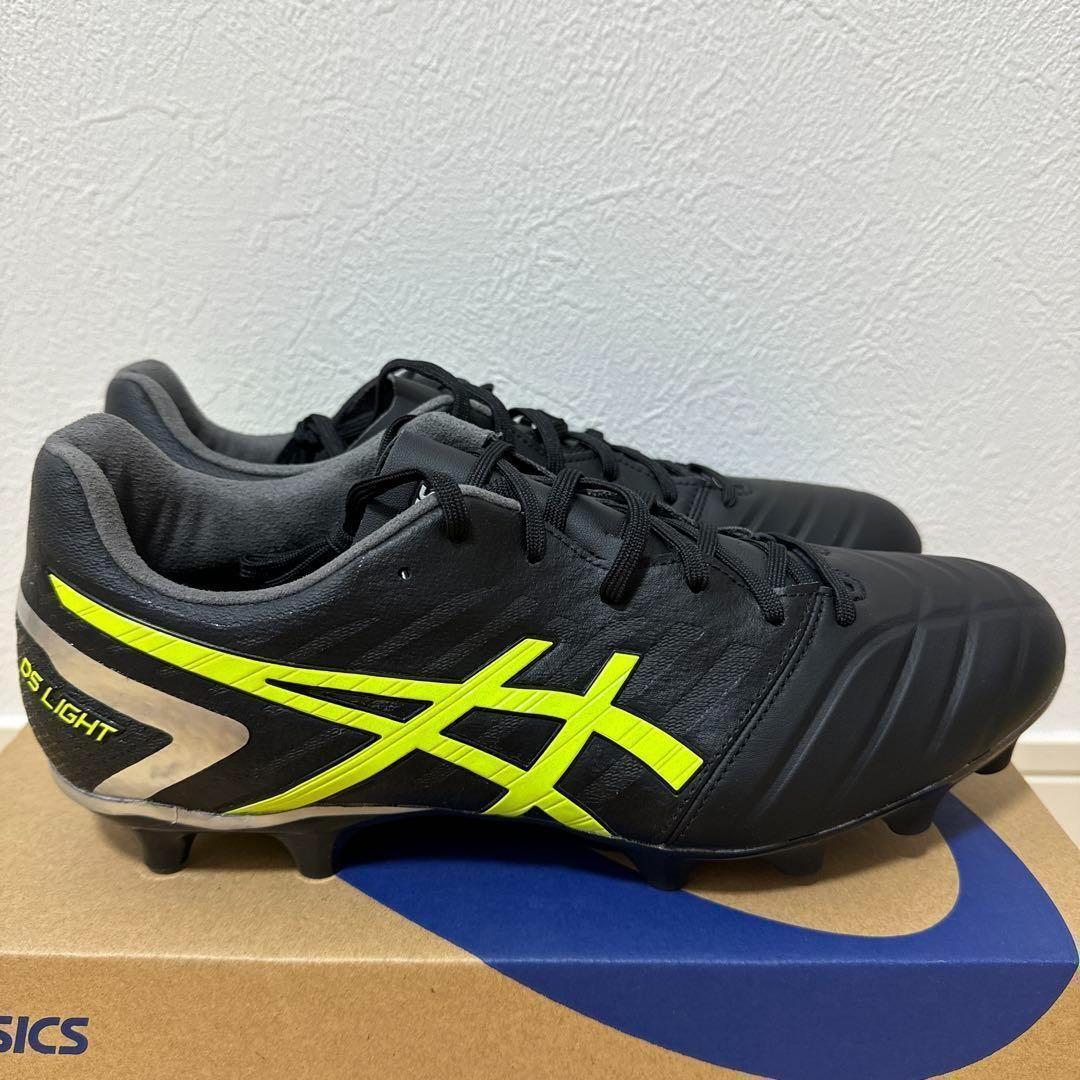新品　asics DS LIGHT サッカー　スパイク　黒　黄色　27.5cm