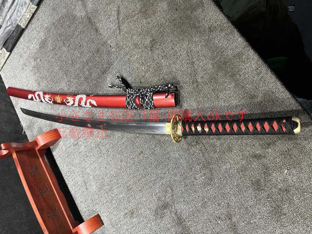 武士の刀梅花妖龍  古兵器 武具 刀装具 日本刀 模造刀 居合刀