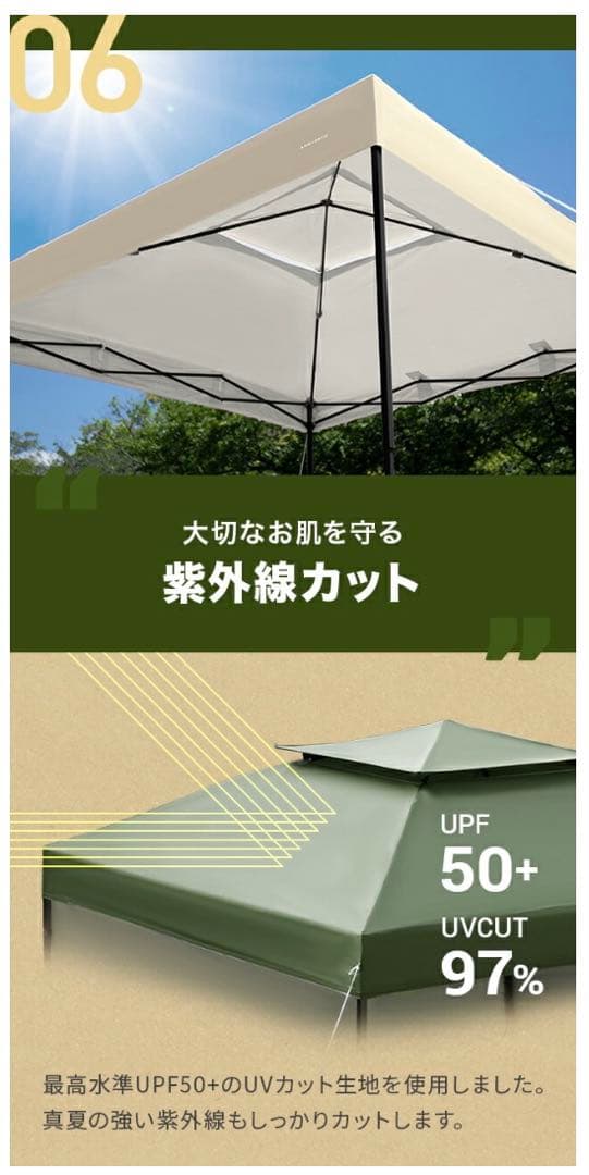新品　モダンデコ カスタムタープ 2.5m アースブラウンワンタッチタープ