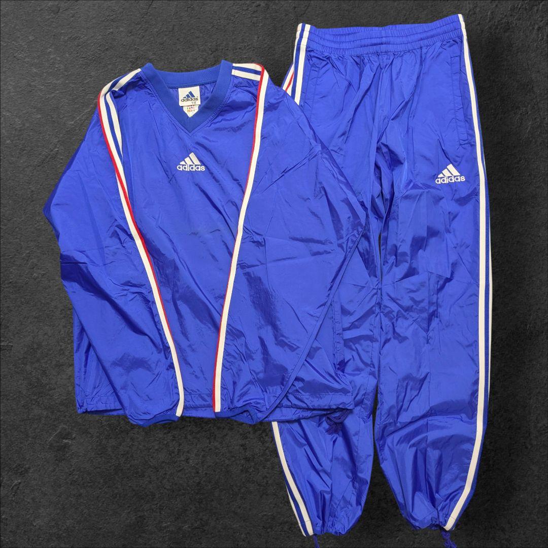 【美品】００s adidas ピステ セットアップ ブルー ドローコード ｙ２ｋ
