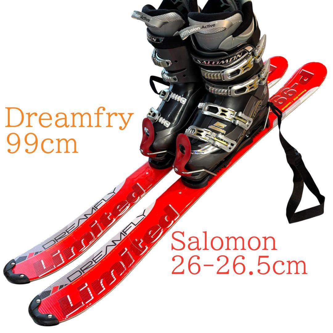 メンズショートスキーセット　ファンスキー　　Salomon 26-26.5cm