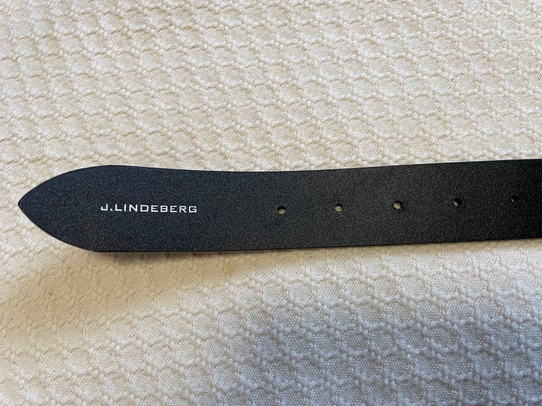J.LINDEBERG ブラックレザーベルト