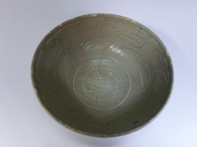 鉢■高麗青磁印花文古鉢 中国 古玩 茶碗 菓子器 菓子鉢 古美術 時代物 骨董■