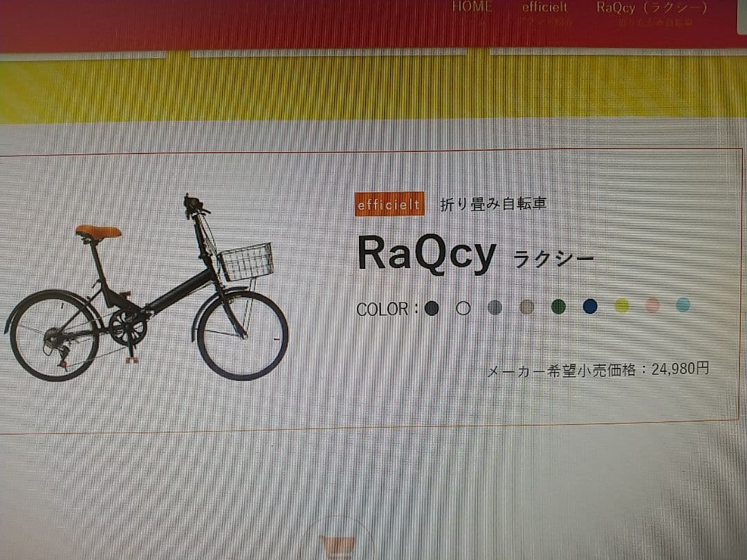 RaQcy 折りたたみ自転車 マットホワイト
