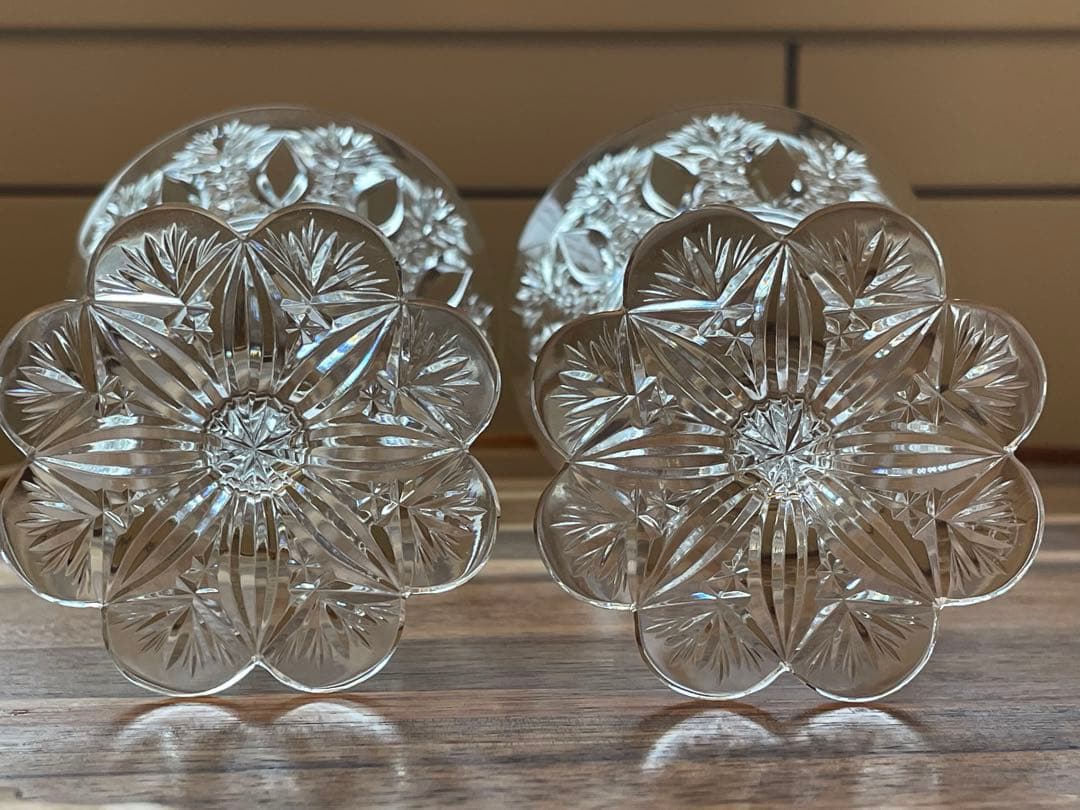 バカラ　グラス　オールドバカラ　2脚　コレクション　アンティーク　ヴィンテージ