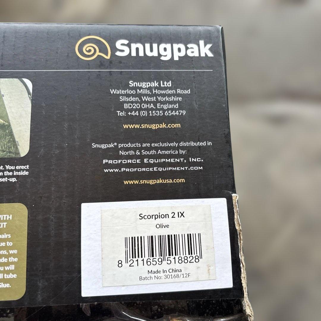 未使用新品　Snugpak スナグパック スコーピオン2 テント 2人用